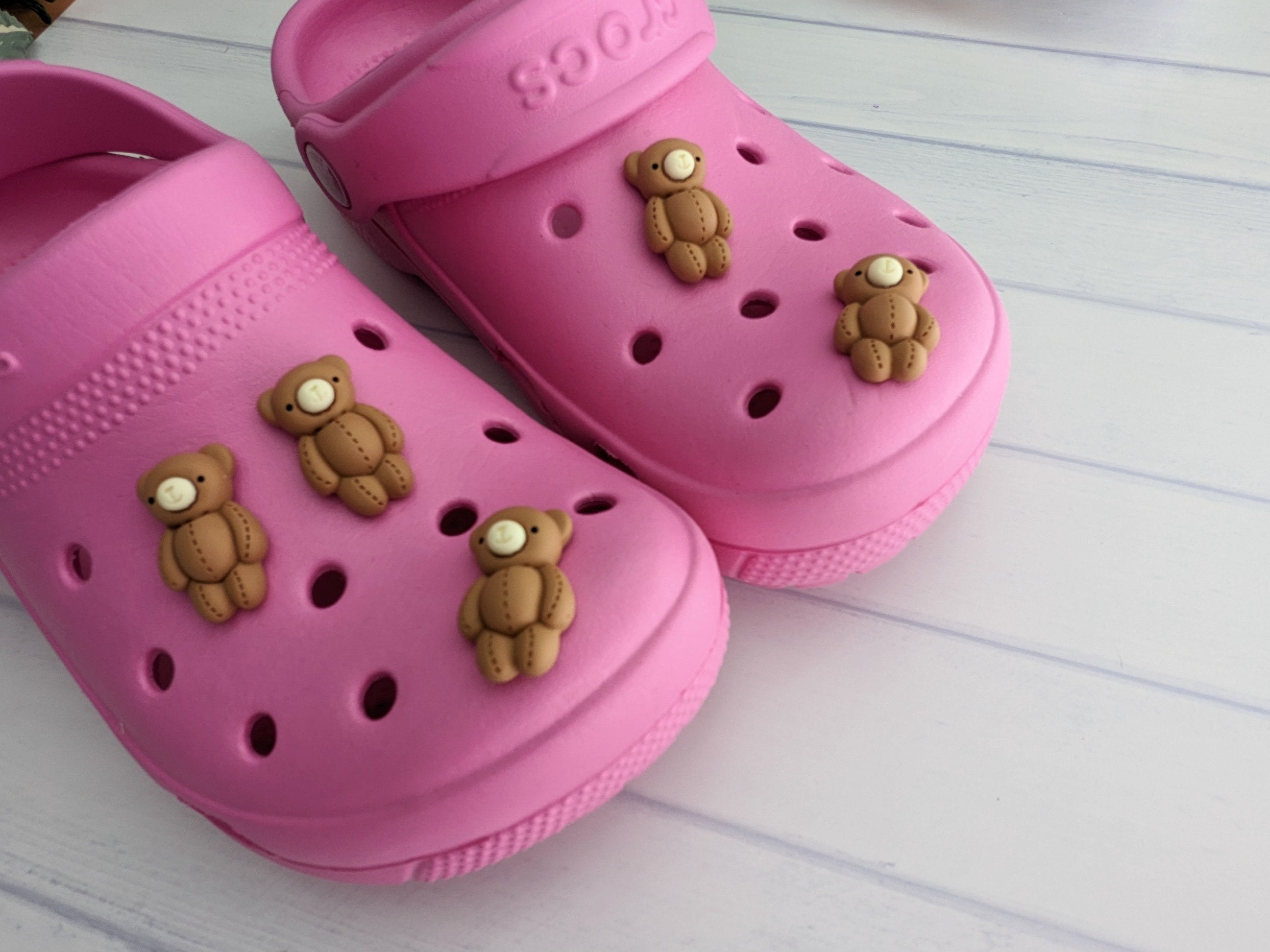 Croc Charm Teddy Bear Brown Bear Crocs Charm Teddy Shoe - Etsy