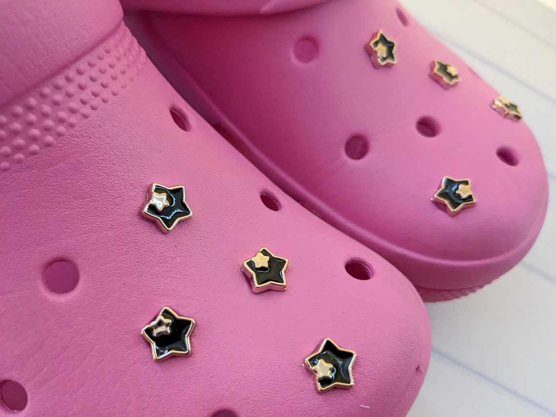 Miniature Black and Gold Star Croc Jibbitz Mini Star Croc - Etsy