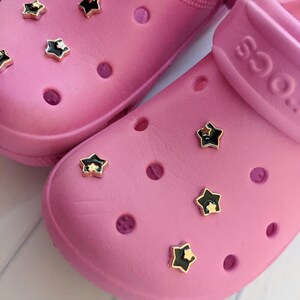 Miniature Black and Gold Star Croc Jibbitz, Mini Star Croc Charms ...