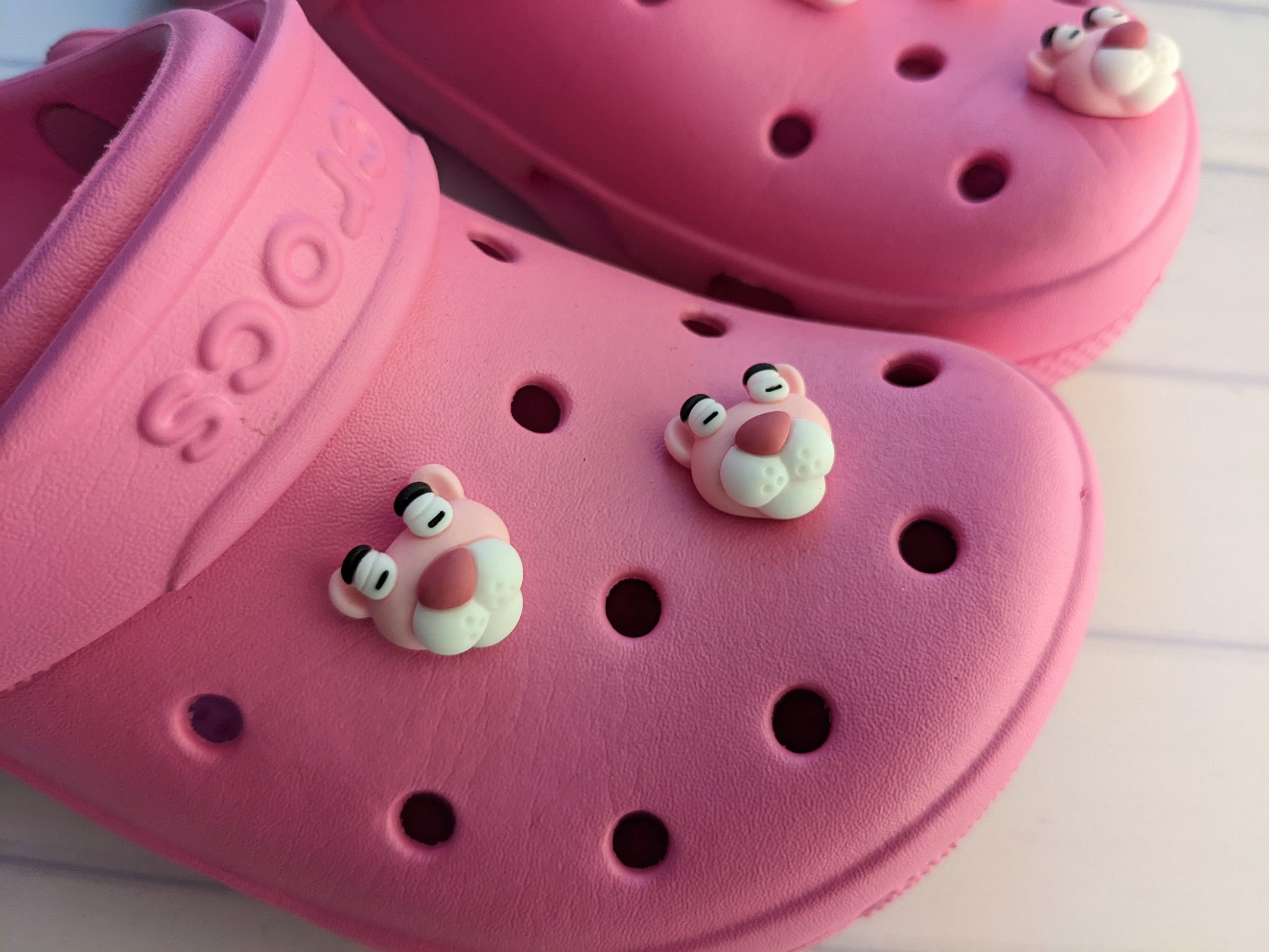 Pink Panther Croc Charm Panther Croc Pin Shoe Charm Pink - Etsy