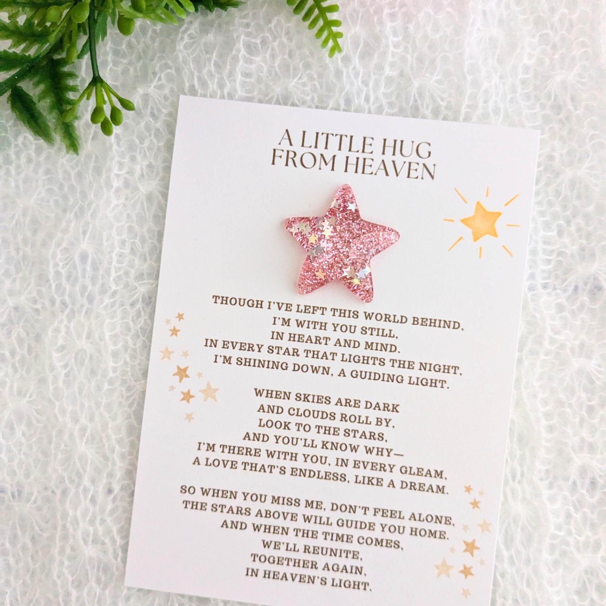 Star From Heaven Card, Valentine From Heaven Gift, Memorial Gift ...