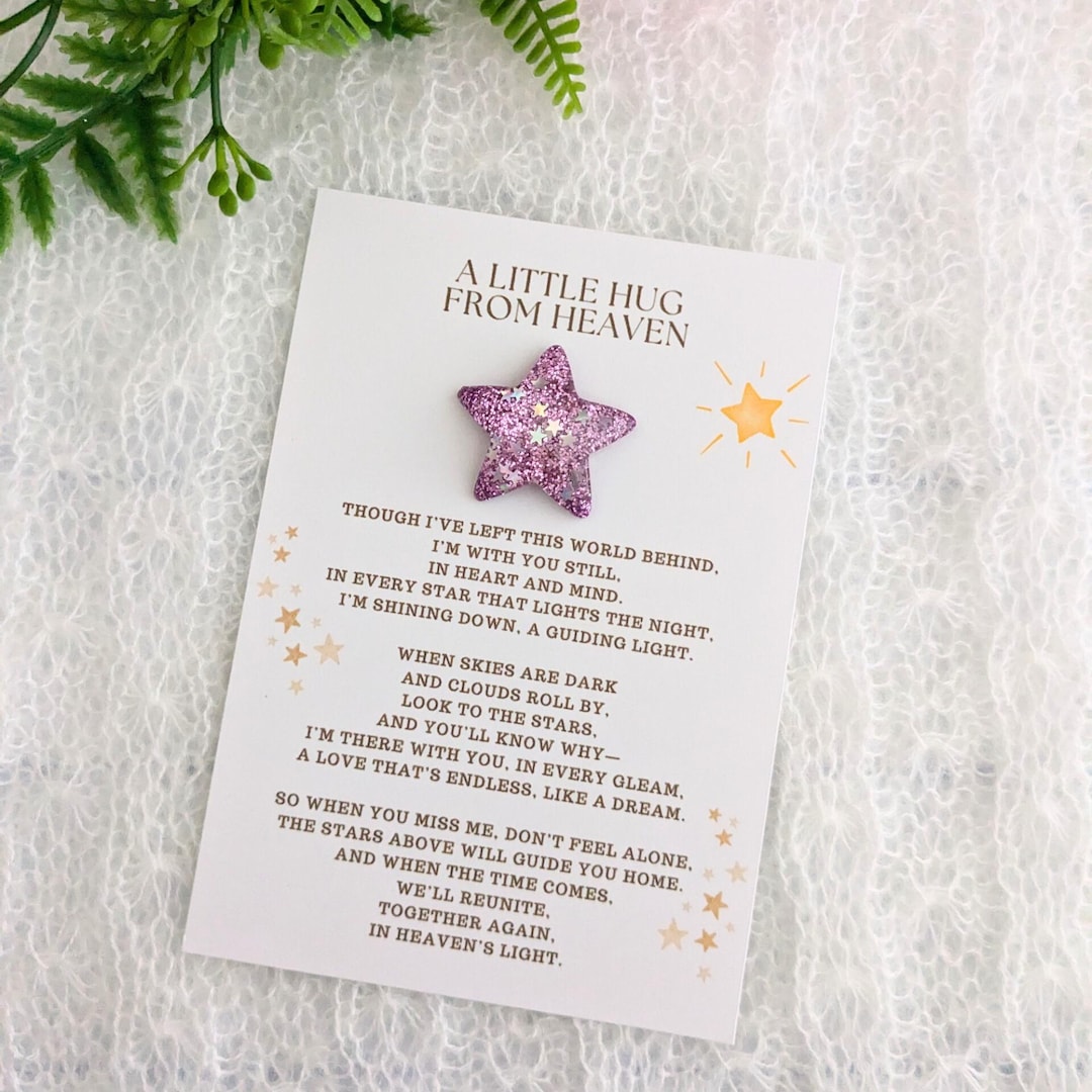 Star From Heaven Card, Valentine From Heaven Gift, Memorial Gift ...