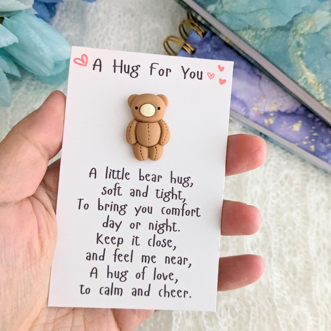 Little Bear Pocket Hug, Little Big Bear Hug, Good Luck Charm, Worry ...