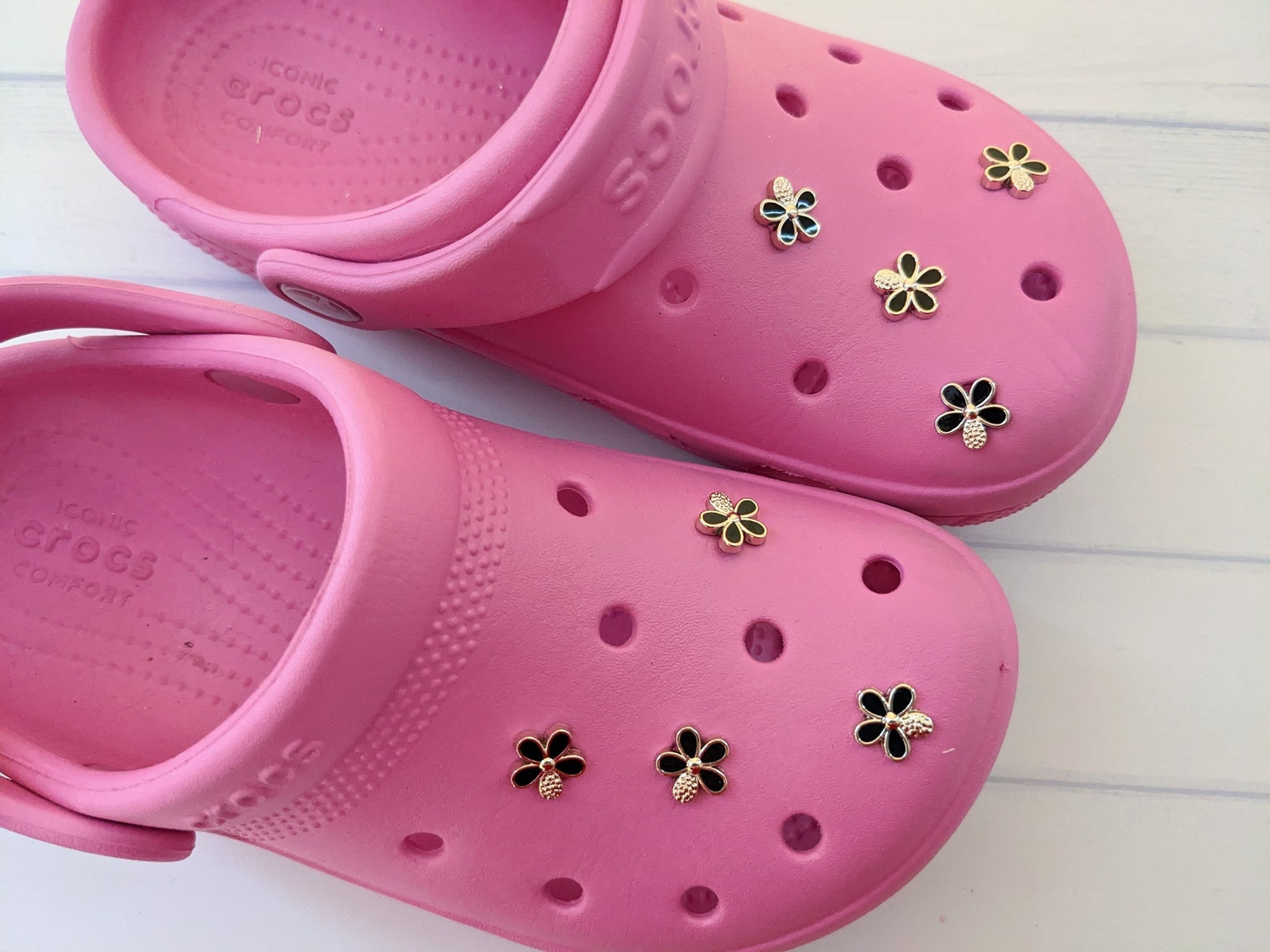 Miniature Black and Gold Star Croc Jibbitz Mini Star Croc - Etsy