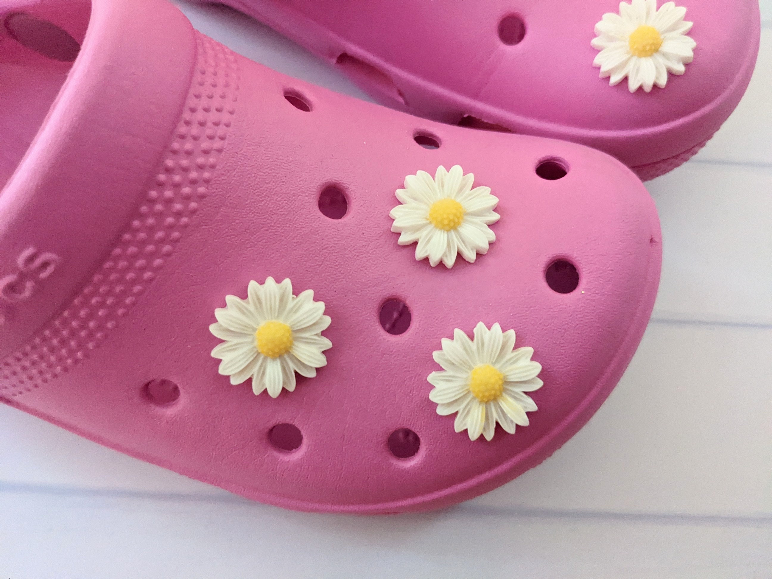 White Daisy Flower Charm for Crocs Shoe Charm Flower Daisy - Etsy