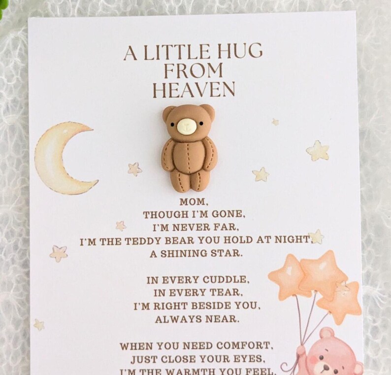 Miscarriage Sympathy Card, Baby Loss Gift, Condolence Gift, Hug From ...