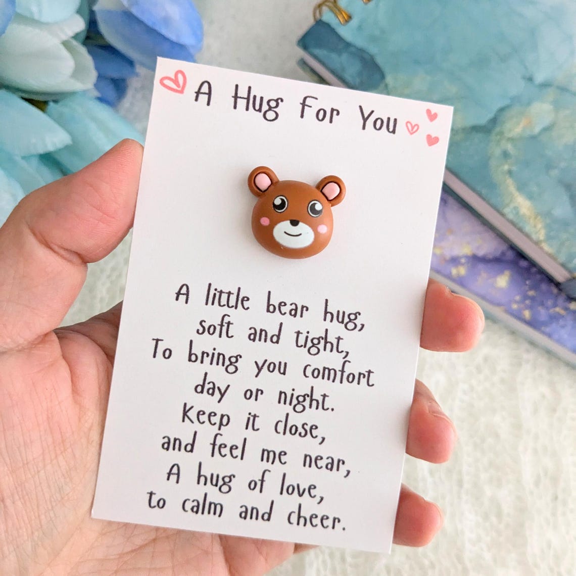 Little Bear Pocket Hug, Little Big Bear Hug, Good Luck Charm, Worry ...