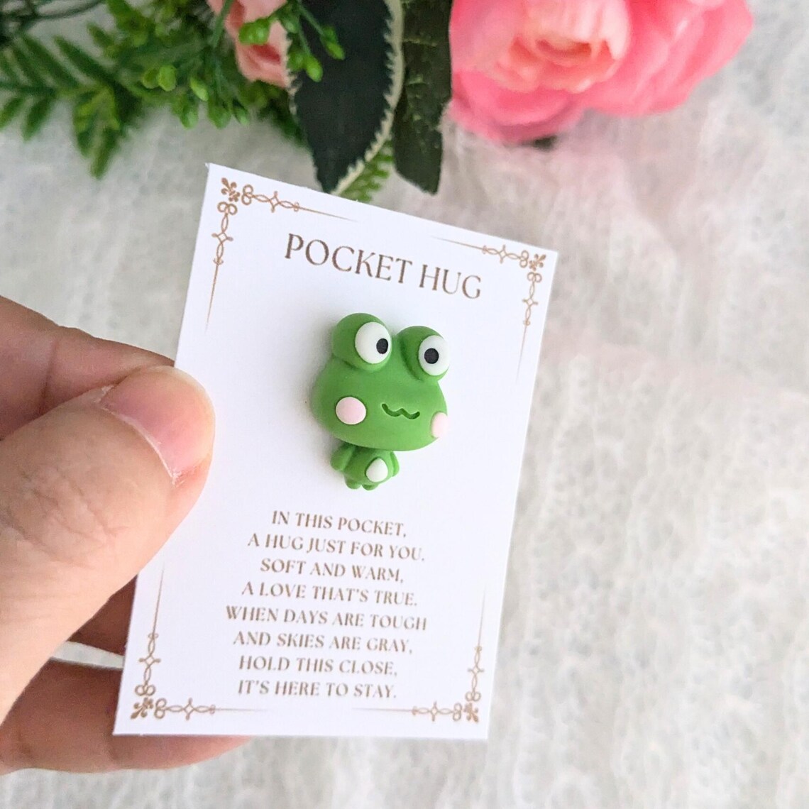 Frog Pocket Hug, Froggie Lover Gift for Her, Stocking Stuffer, Tween ...