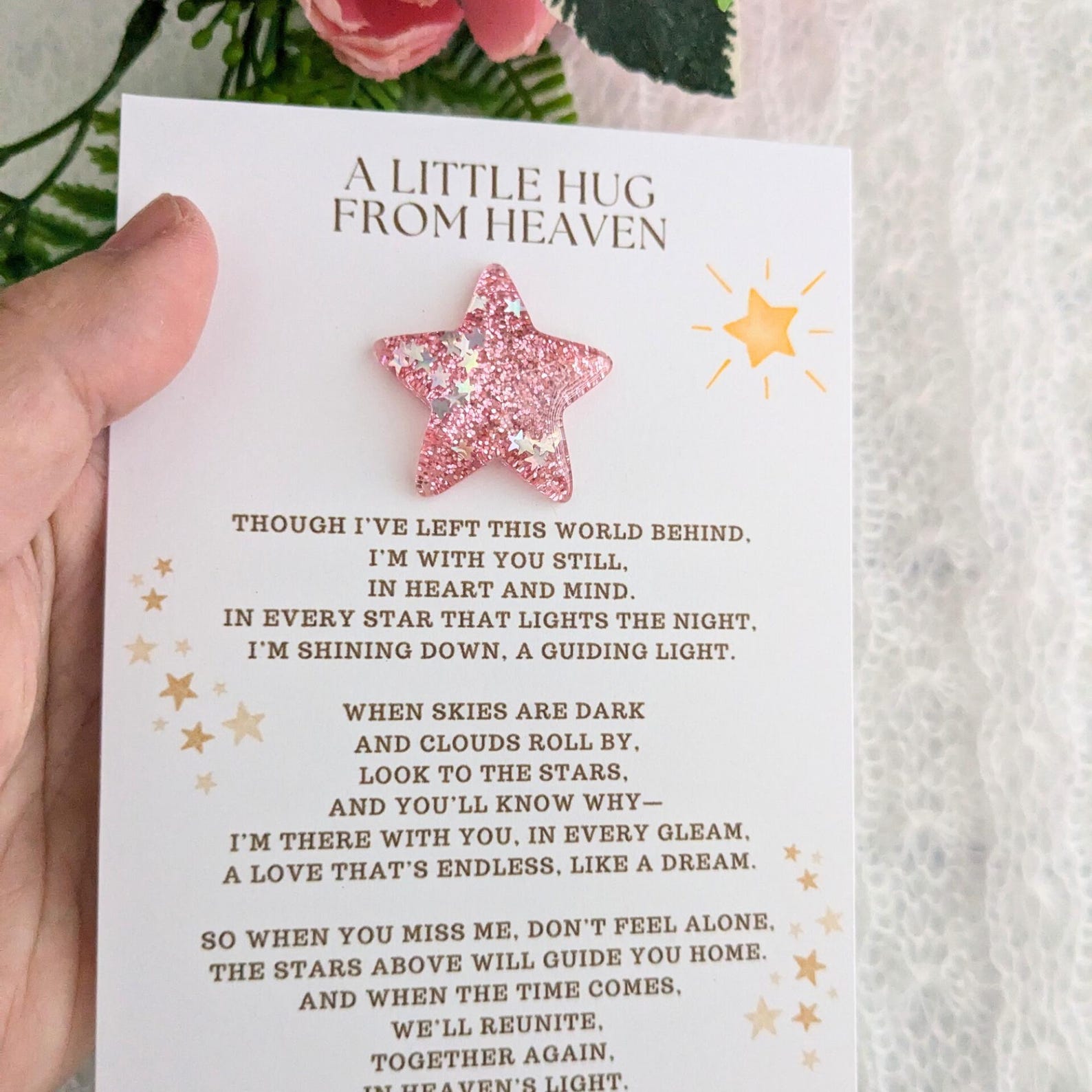 Star From Heaven Card, Valentine From Heaven Gift, Memorial Gift ...