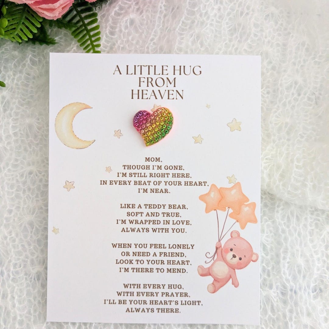 Miscarriage Sympathy Card, Baby Loss Gift, Condolence Gift, Hug From ...