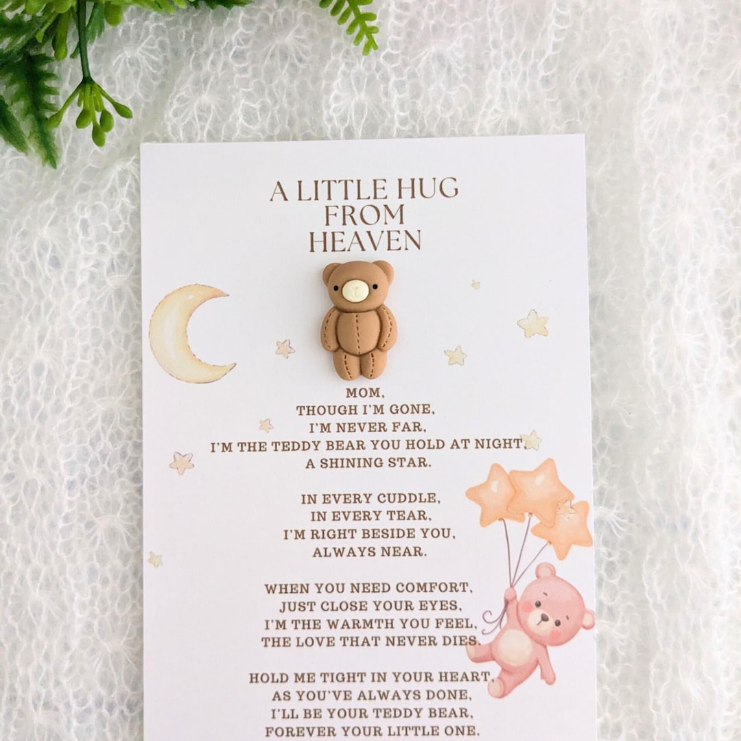 Miscarriage Sympathy Card, Baby Loss Gift, Condolence Gift, Hug From ...