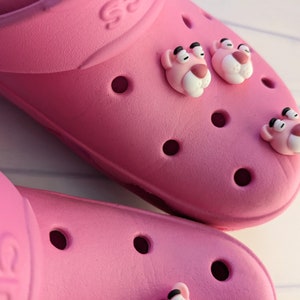 Pink Panther Croc Charm Panther Croc Pin Shoe Charm Pink - Etsy