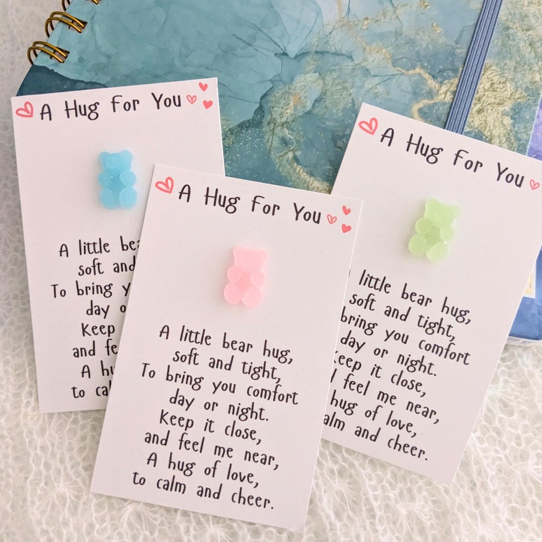 Gummy Bear Pocket Hug, Little Big Bear Hug, Good Luck Charm, Worry Bear ...