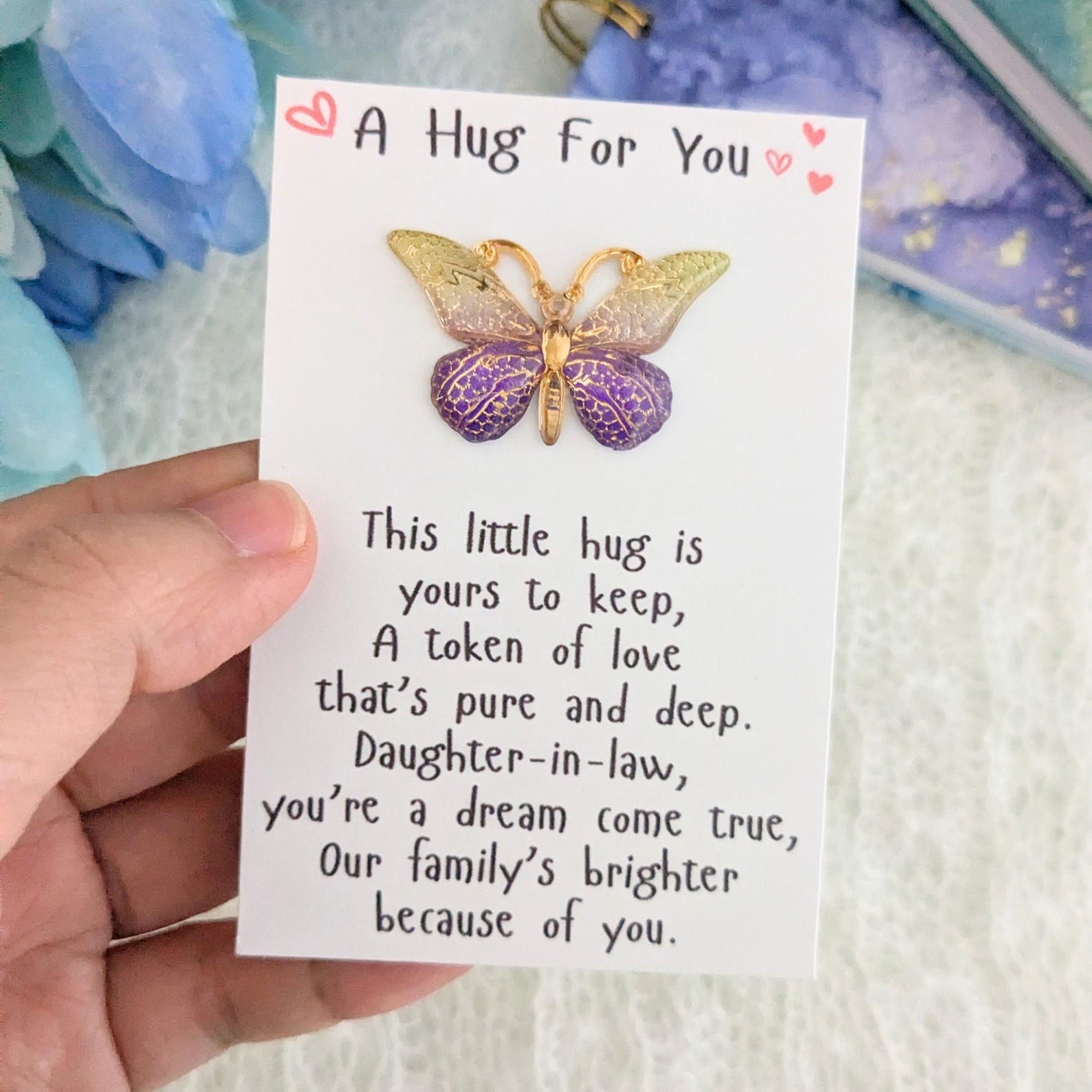 Pocket Hug Token for Daughter in Law, Future Daughter in Law Wedding ...