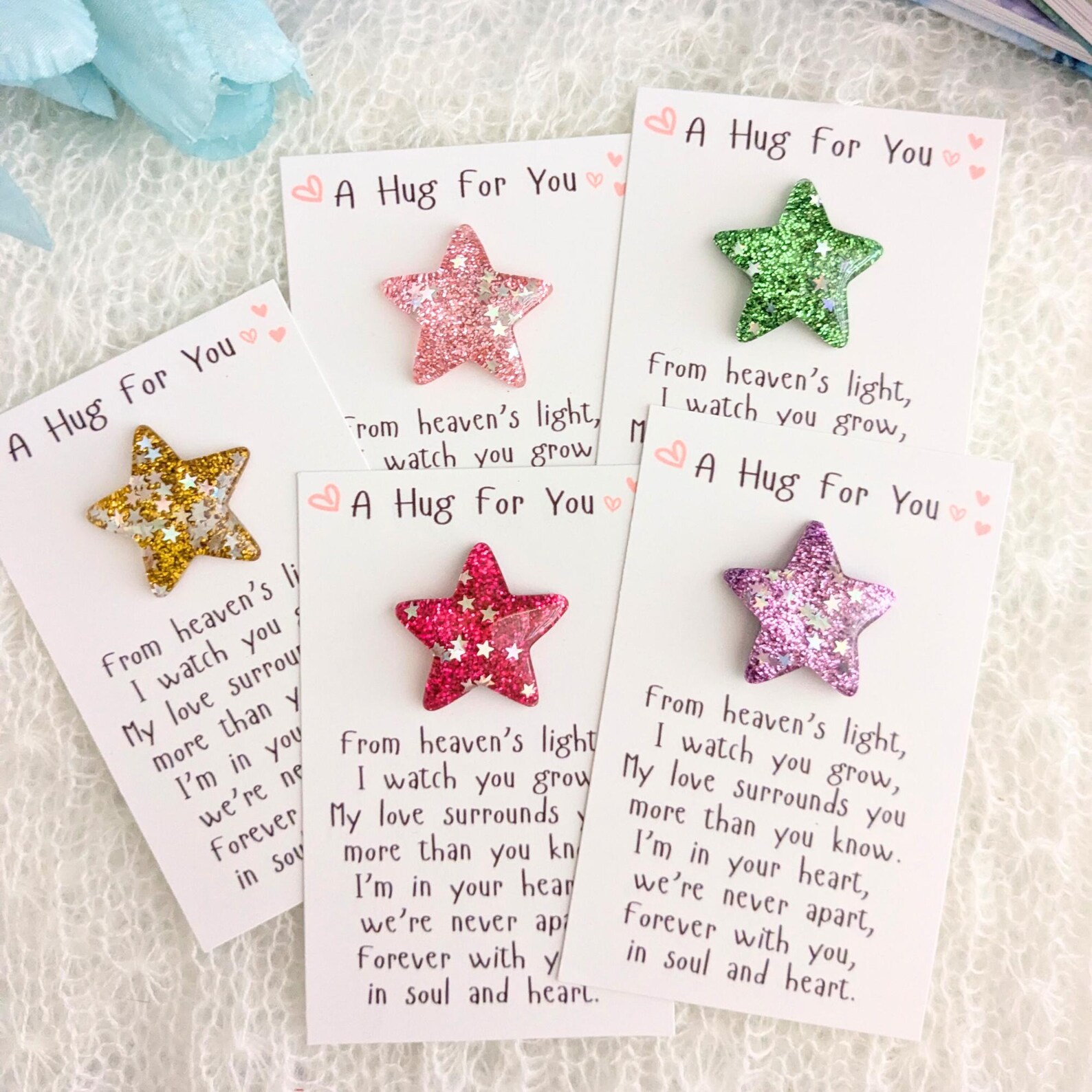 Glitter Star Pocket Hug, Letter From Heaven, Pocket Pal From Heaven for ...