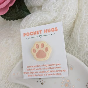 Dog Paw Pocket Hug, Cat Paw Pocket Pal Gift, Animal Pawprint Emotional ...