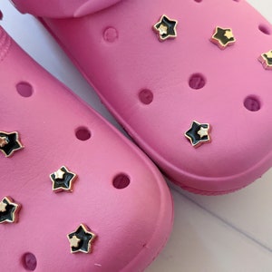 Miniature Black and Gold Star Croc Jibbitz, Mini Star Croc Charms ...