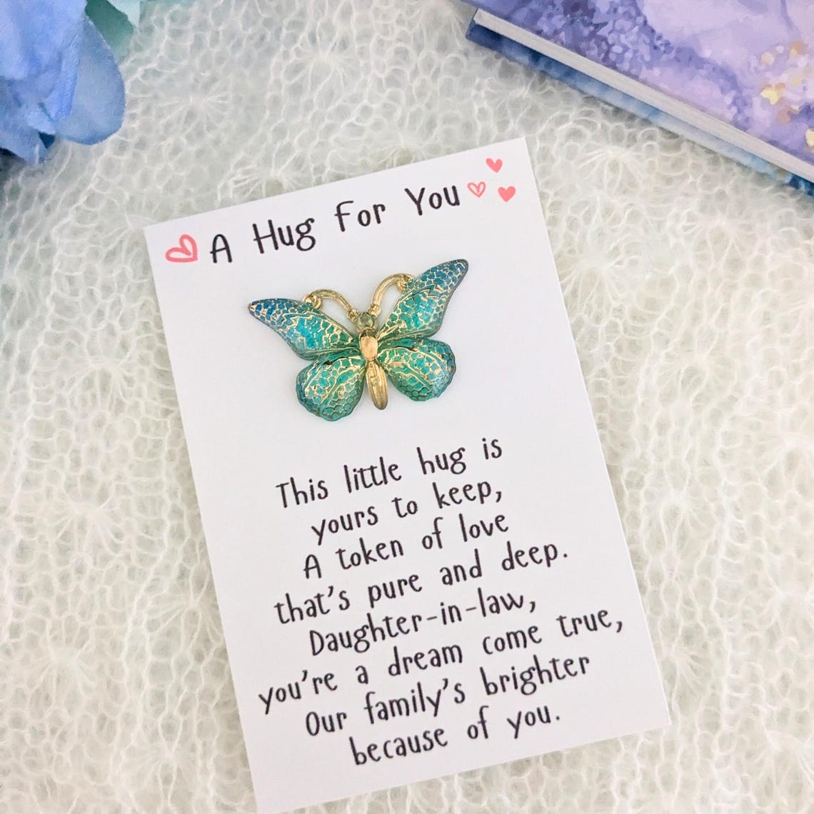 Pocket Hug Token for Daughter in Law, Future Daughter in Law Wedding ...