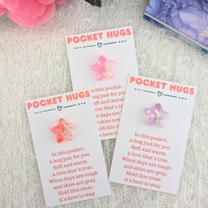 Pink Glitter Star Pocket Hug, Star Emotional Support Token, Tween Girl ...