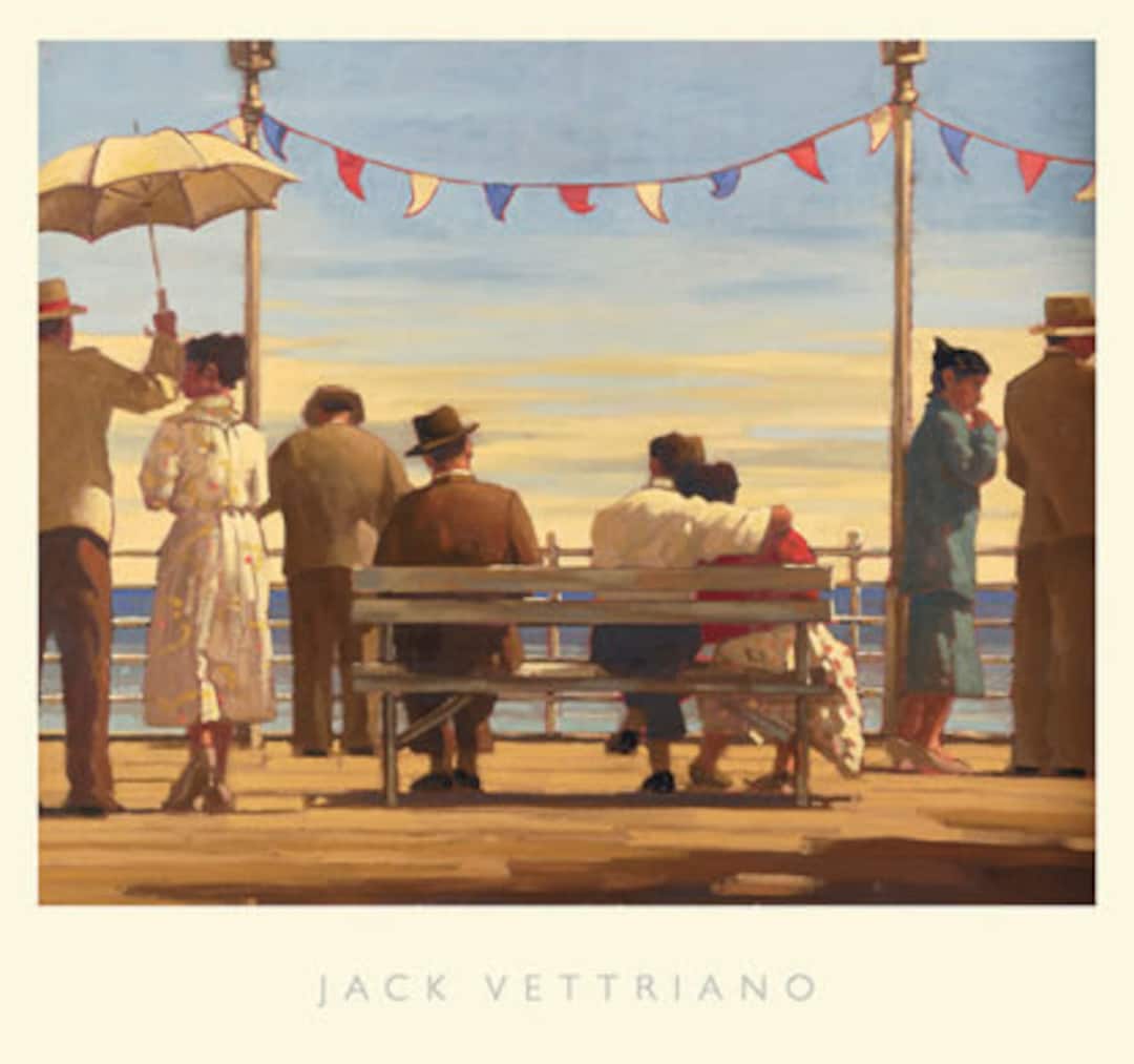 The Pier by Vettriano, Jack, Figurative Art, Vintage Art, Portrait of ...