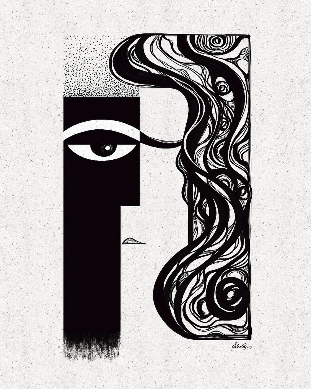 Divergence by Ishita Banerjee, Abstract Line Art, Creative Women ...