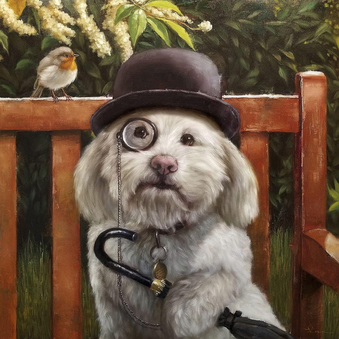 Alfie by Lucia Heffernan, Dog Art, Whimsical Animal Wall Decor, Gift ...
