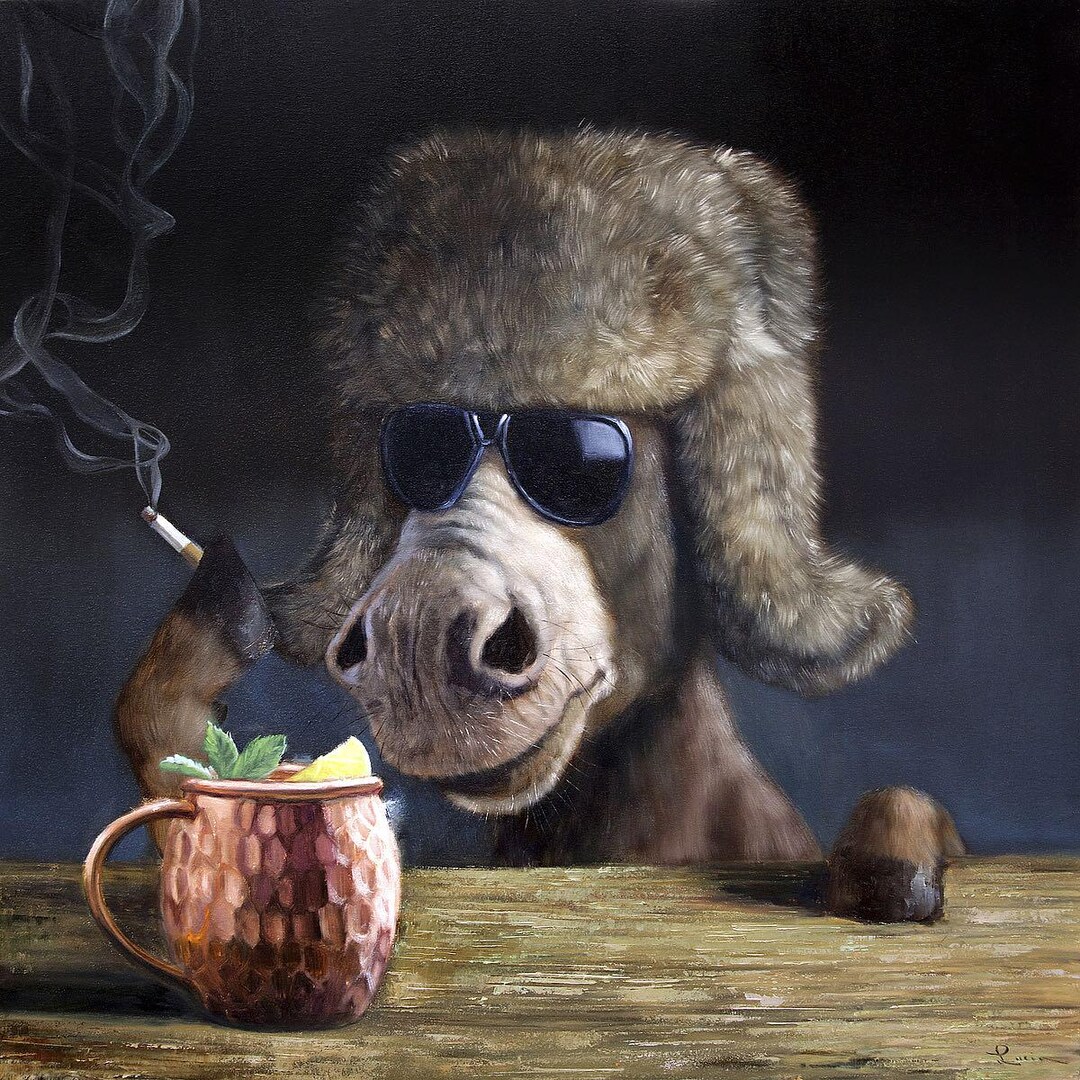 Moscow Mule by Lucia Heffernan, Mule Art, Whimsical Animal Wall Decor ...