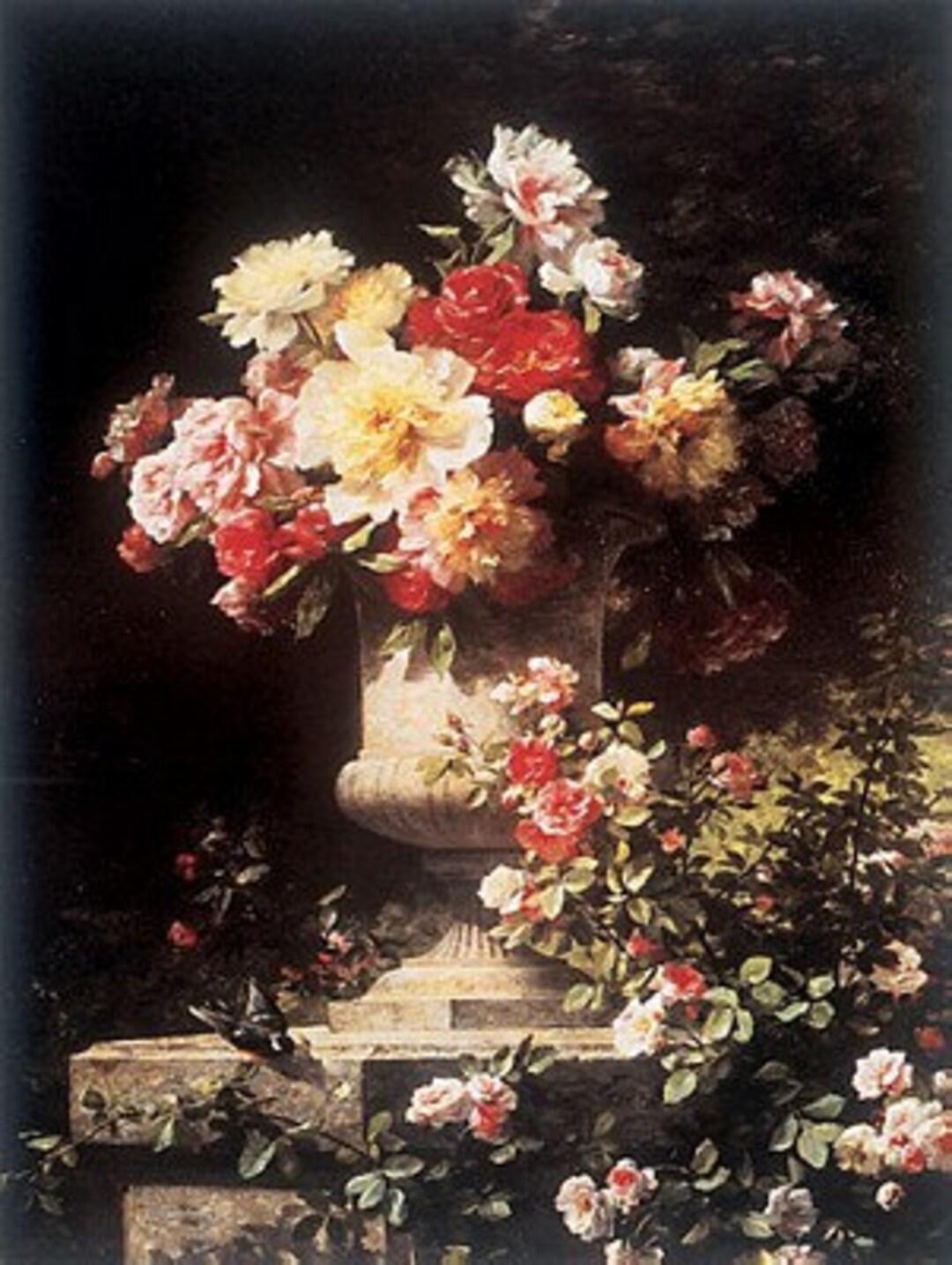 Peonies and Roses by Louis-marie Lemaire, Contemporary Art, Vintage ...