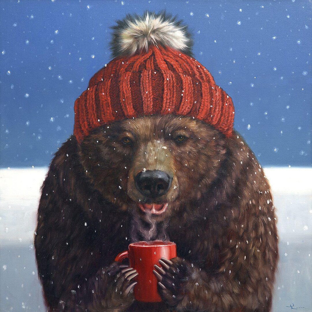 First Sip by Lucia Heffernan, Big Bear Art, Whimsical Animal Wall Decor ...