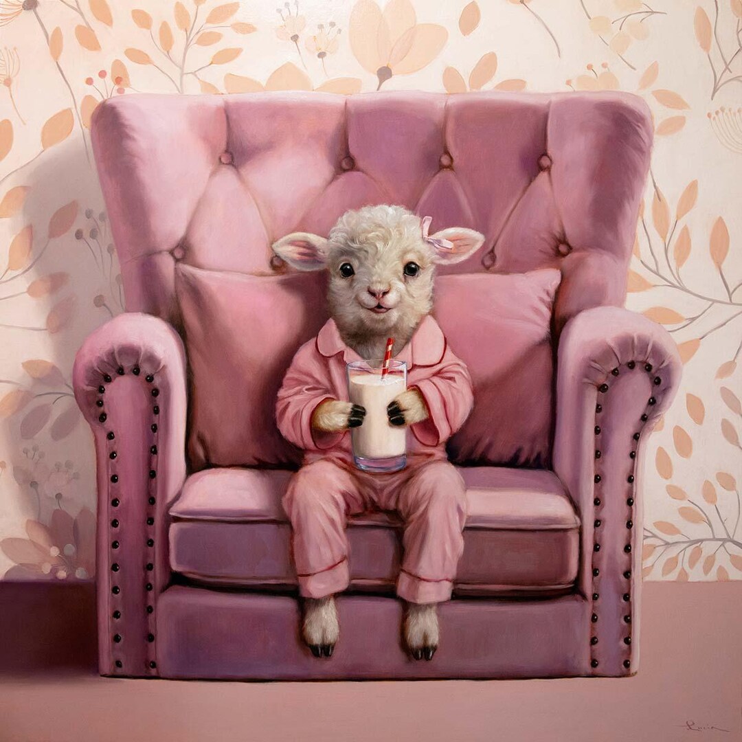 Nighty Night by Lucia Heffernan, Cute Sheep Art, Whimsical Animal Wall ...