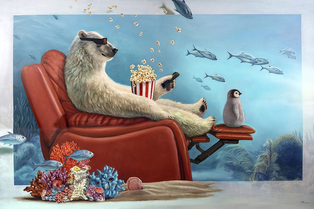 Lazy Boy by Lucia Heffernan, Art Print, Animal Wall Decor, Animals ...