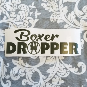 Boxer Dropper Decal - Etsy