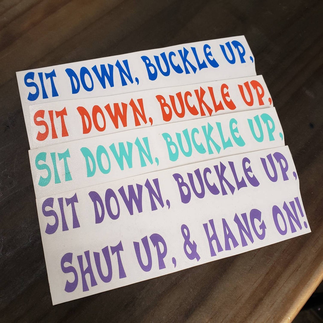 Sit Down, Buckle Up... Decal - Etsy