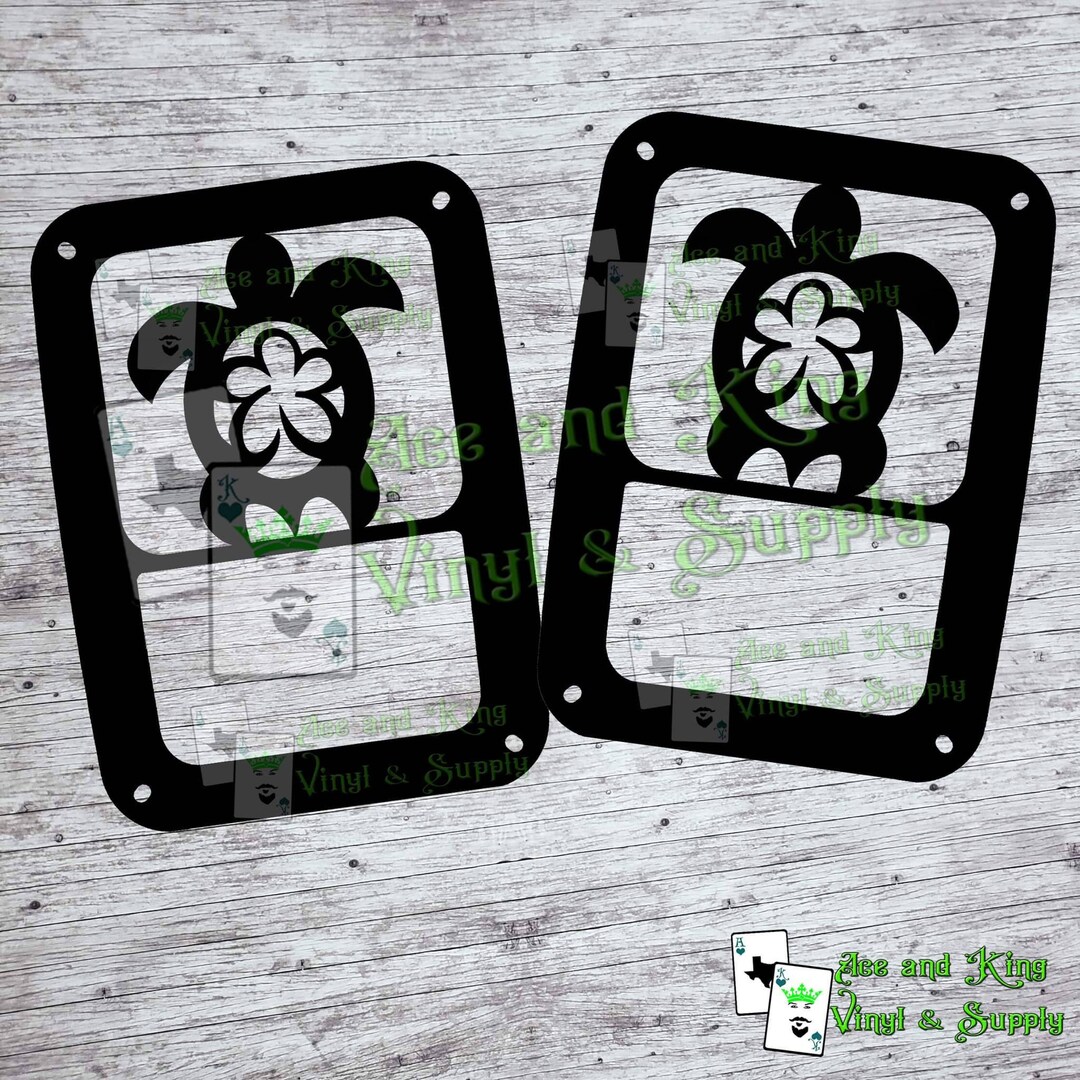 Turtle Flower Tail Light Covers, Set - Etsy
