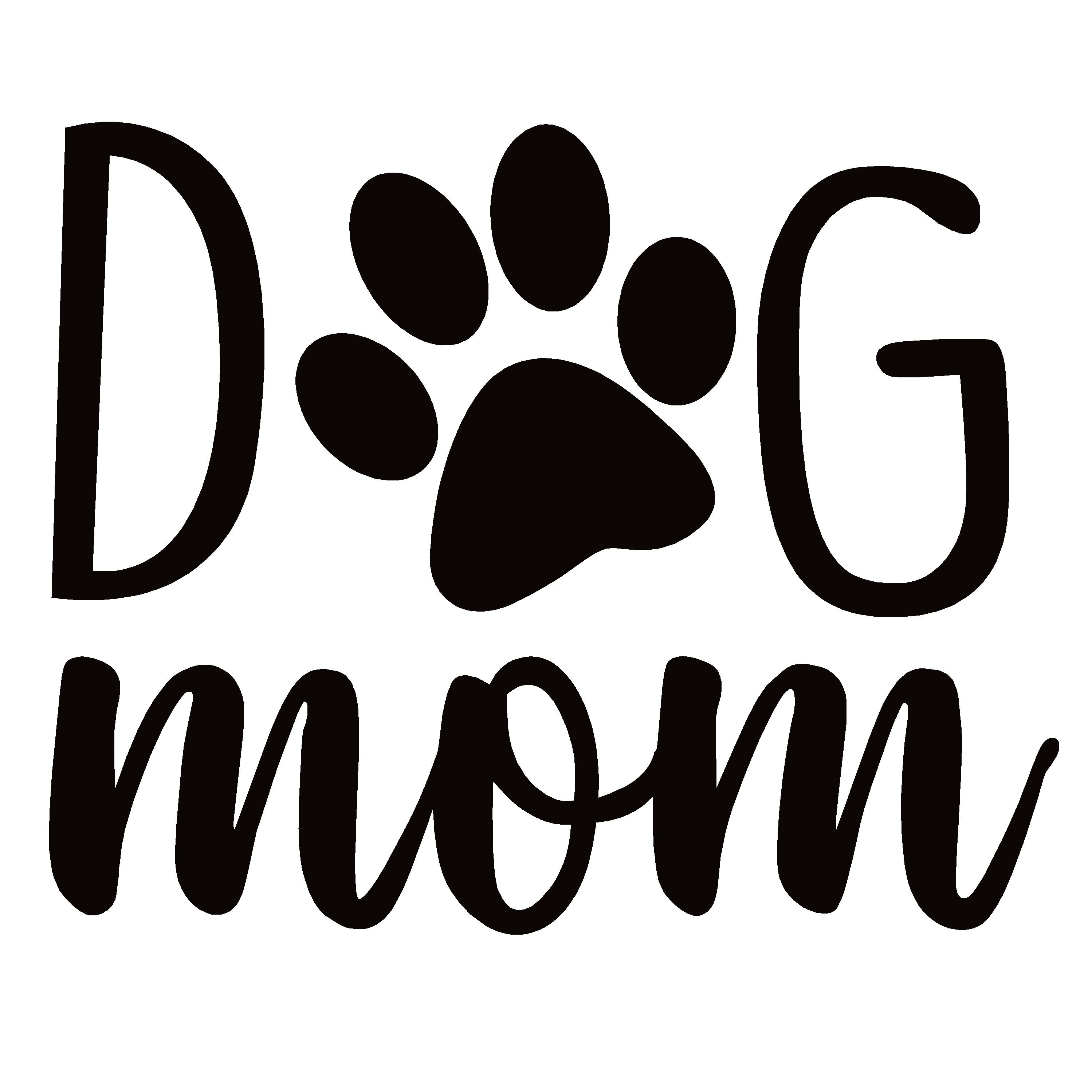 Dog Mom Decal White | Etsy