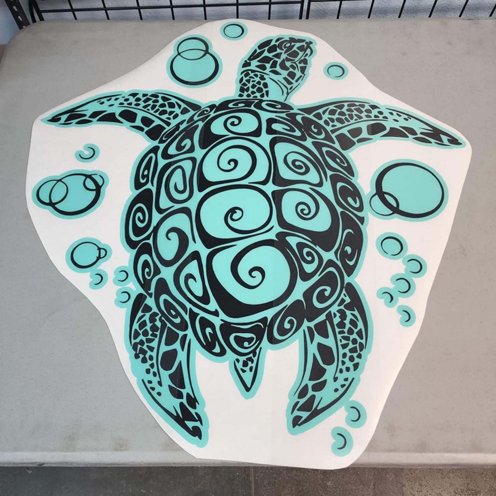 Large Layered Sea Turtle Vinyl Decal | 2 Color Ocean Wall Art | Car ...