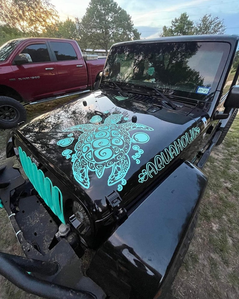 Large Layered Sea Turtle Vinyl Decal | 2 Color Ocean Wall Art | Car ...