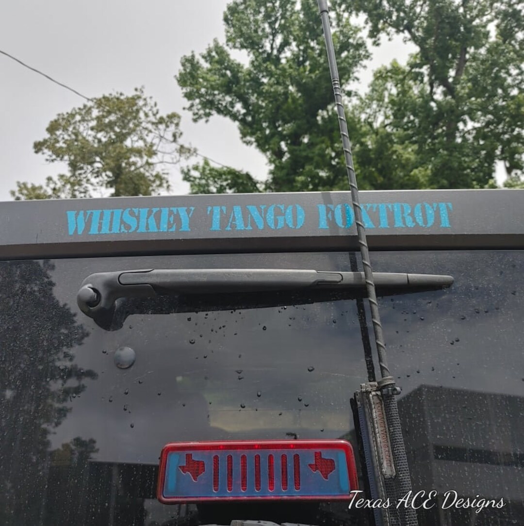 Whiskey Tango Foxtrot Decal - Etsy