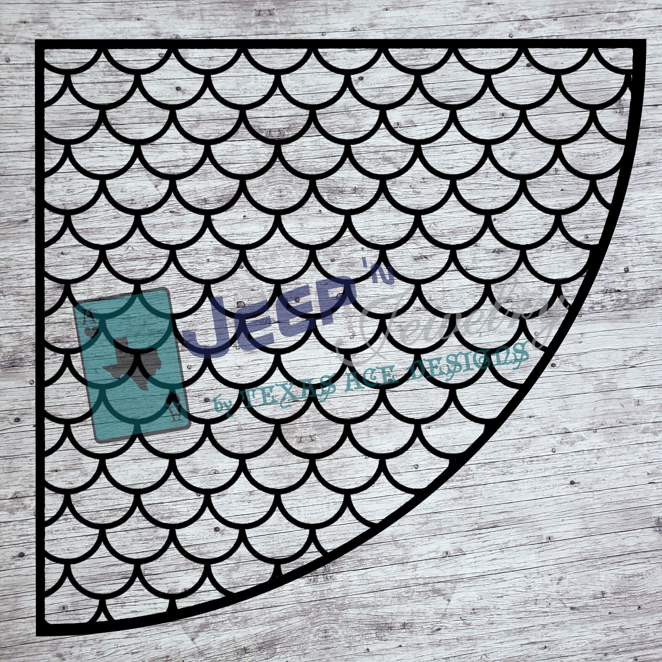 Mermaid Scales Sleeve Stencil | Etsy