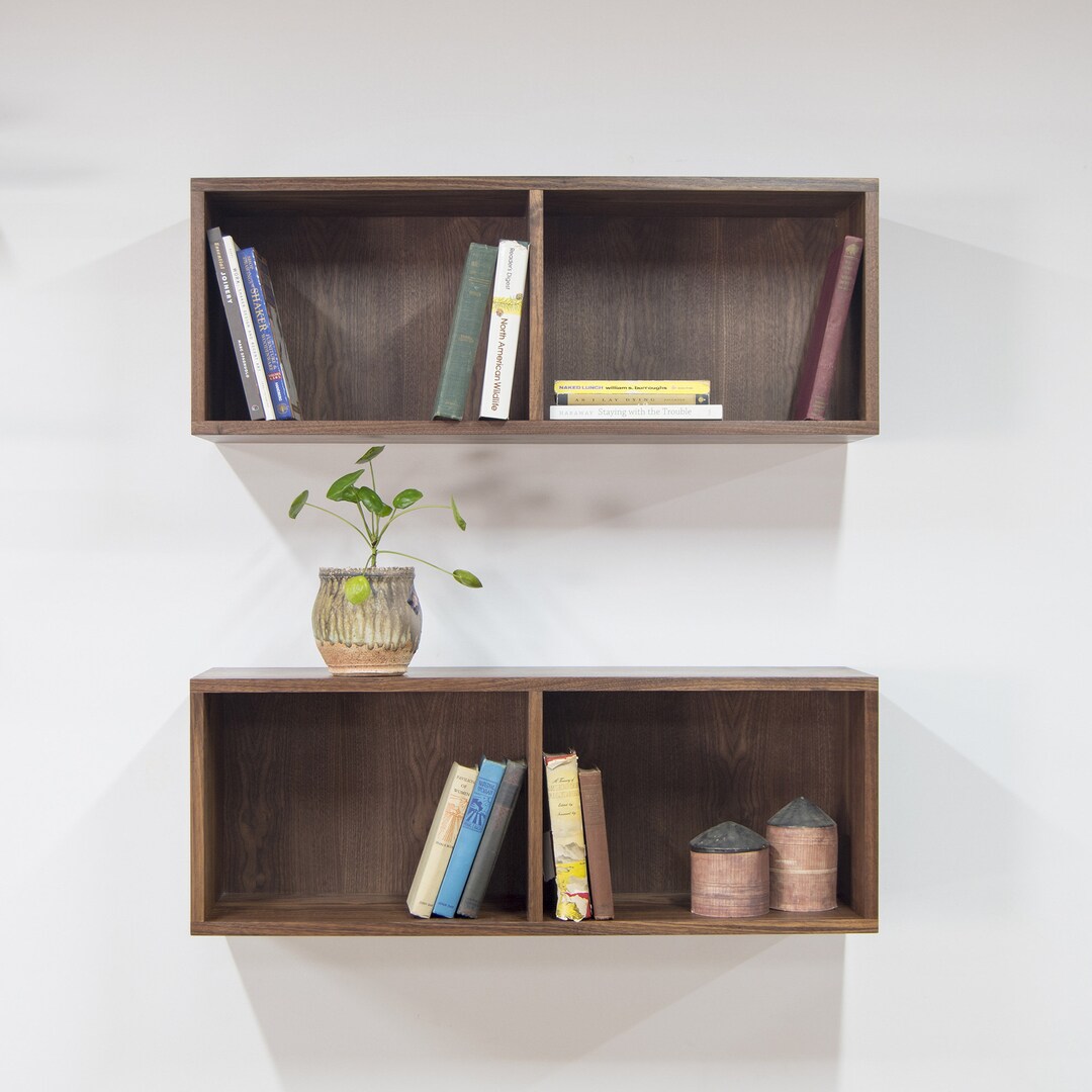 Custom Made Shelves With Solid Wood | Hand Made in Walnut or Birch - Etsy