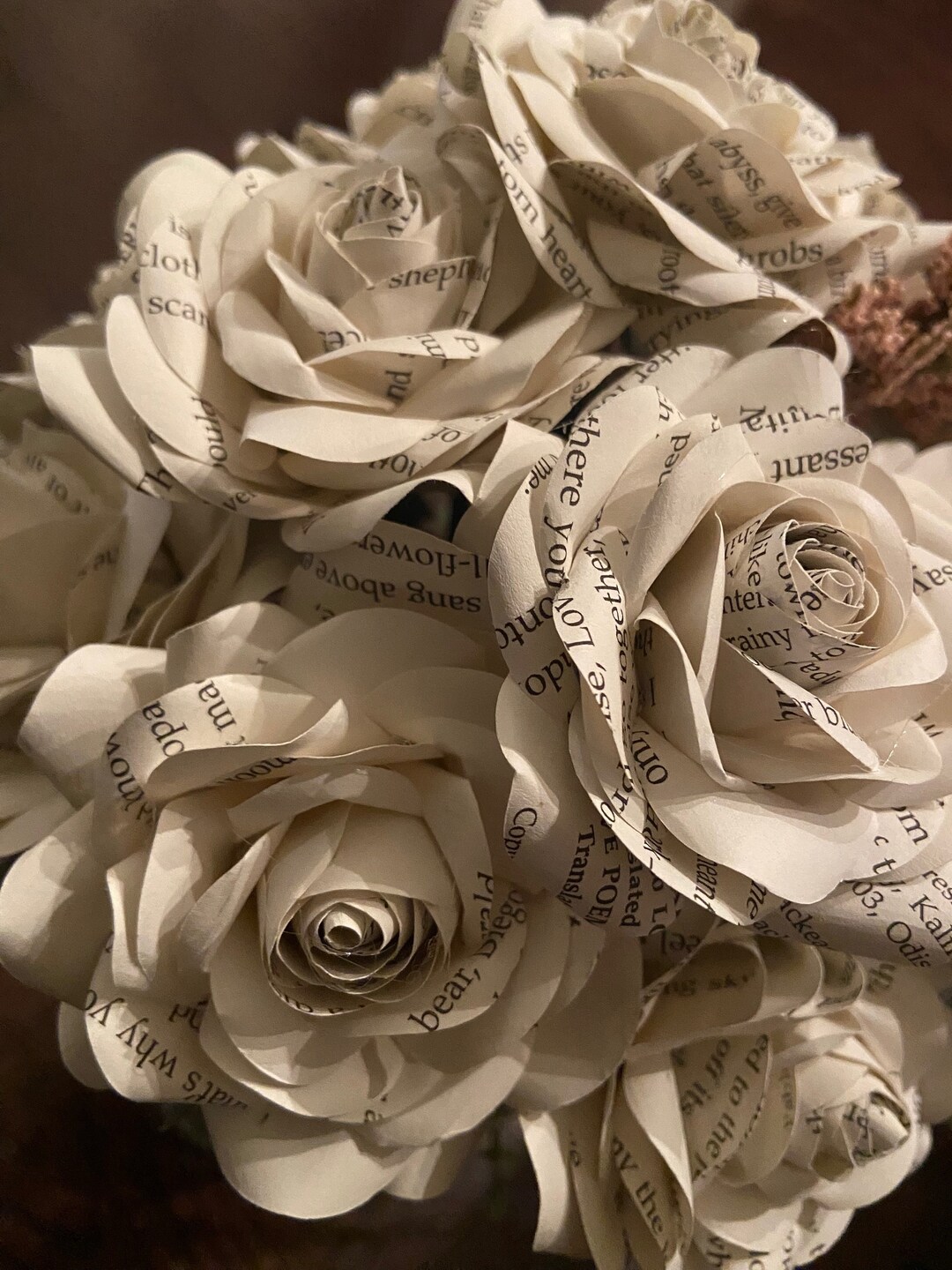 Book Paper Rose | Paper Flower | Upcycled Book Page Rose - A Timeless ...