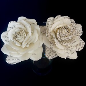Book Paper Rose | Paper Flower | Upcycled Book Page Rose - A Timeless ...