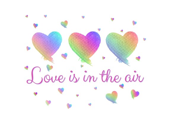 Love is in the Air Wall Art Printable Art Decor | Etsy