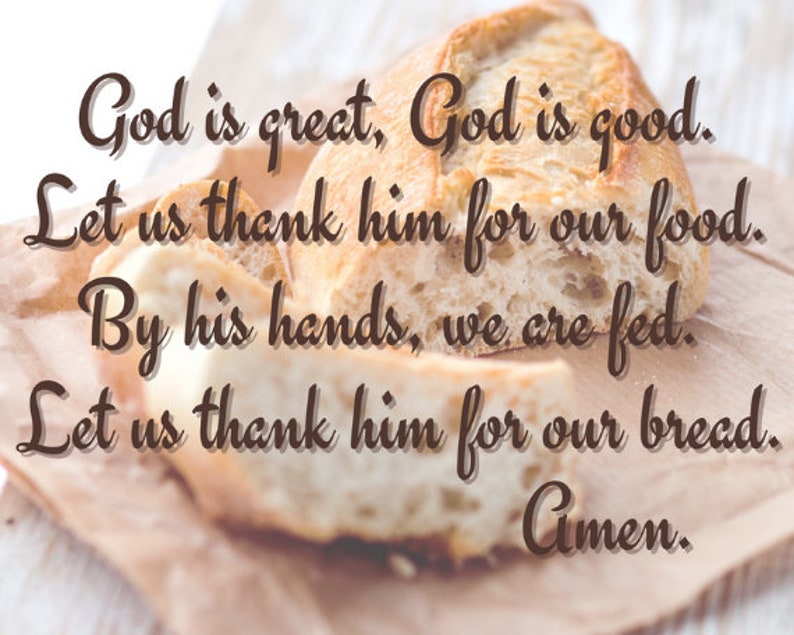God is Great God is Good Let Us Thank Him for Our Food Dining Room Wall Decor Dinner Prayer ...