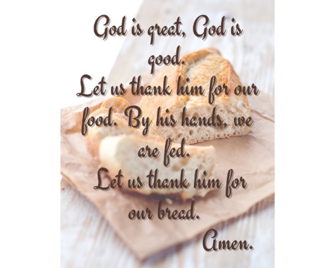 God is Great God is Good Let Us Thank Him for Our Food Dining Room Wall ...