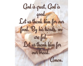 Let Us Thank Him for Our Food - Etsy