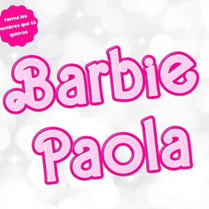 Barbie Alphabet 3d Effect in PNG Format for Instant Download, Two ...