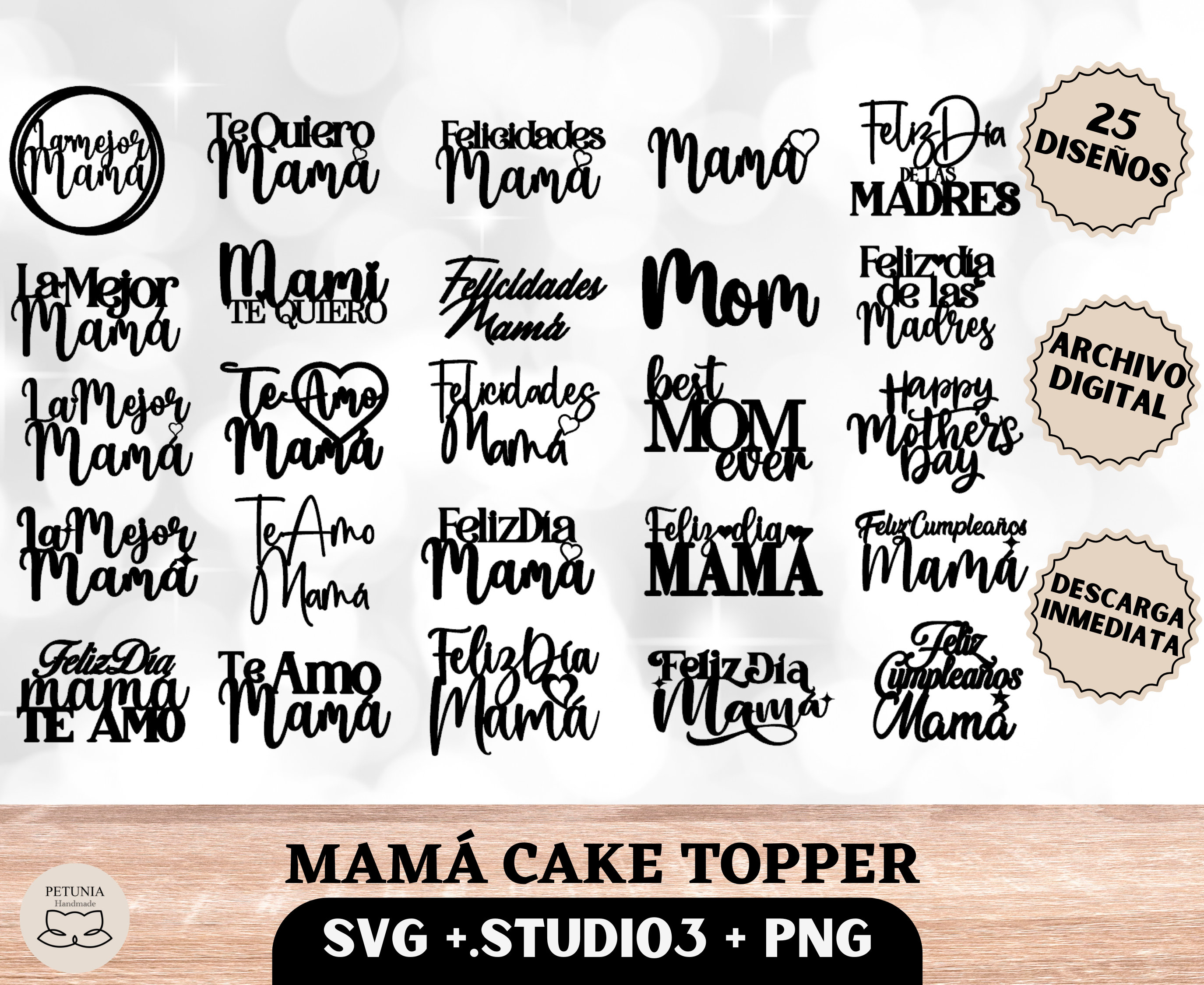 Cake topper para mamá, día de las madres, feliz día mamá, la mejor mamá ...