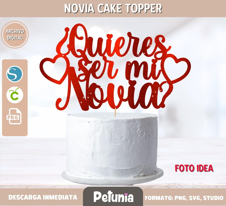 Will You Be My Girlfriend Cake Topper, Digital File, Cutting File in ...