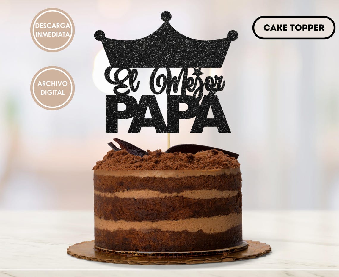 Papá cake topper bundle descargable, paquete de 12 diseños de ...